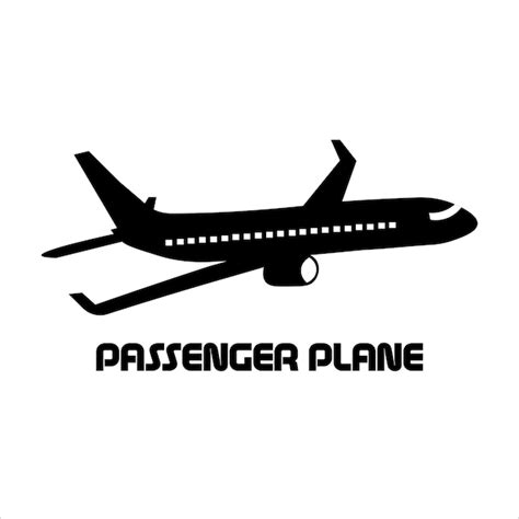 Diseño De Vector De Ilustración De Logotipo De Avión De Pasajeros