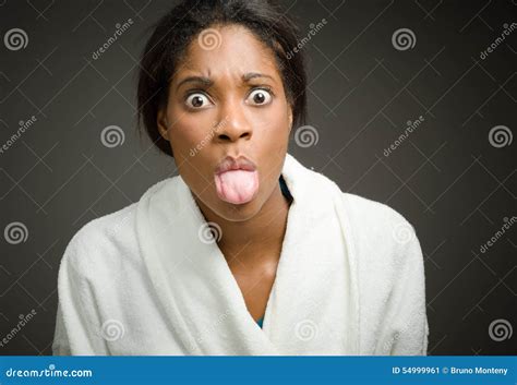 Model Sticking Tongue Out Stock Image Image Of Person 54999961