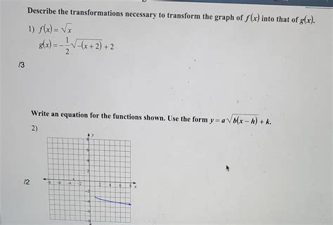Solved Describe the transformations necessary to transform | Chegg.com