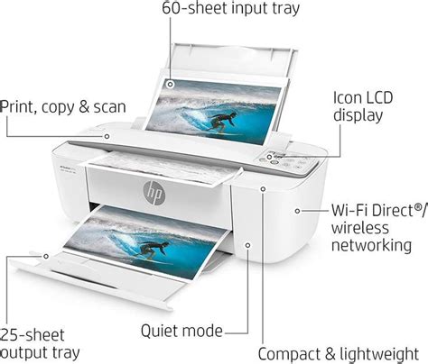HP DeskJet 4155e Wireless Color Inkjet Printer Print Scan Copy Easy