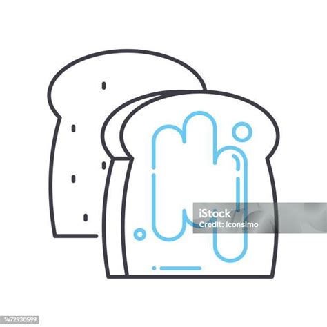 버터 케이크 라인 아이콘 개요 기호 벡터 일러스트 레이 션 개념 기호 개체 그룹에 대한 스톡 벡터 아트 및 기타 이미지 개체 그룹 고기 귀여운 Istock