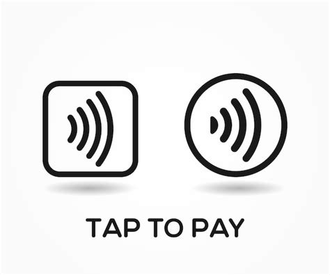 Icône De Paiement Sans Contact Ou Signe De Paiement Sans Fil Nfc Sans