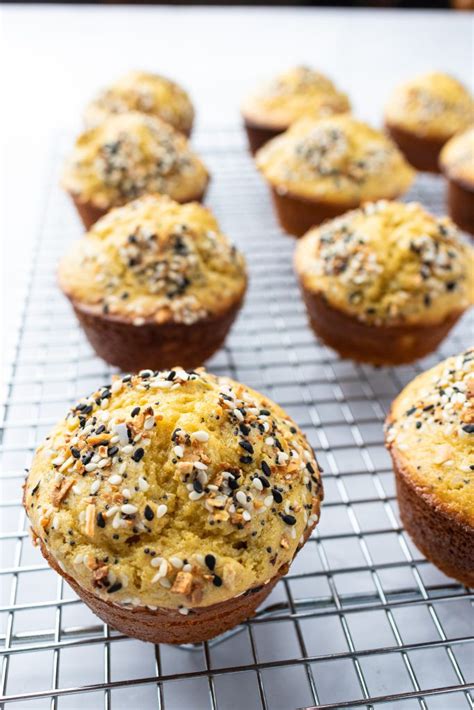 Everything Bagel Chickpea Flour Muffins A Legume A Day