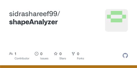 GitHub Sidrashareef ShapeAnalyzer