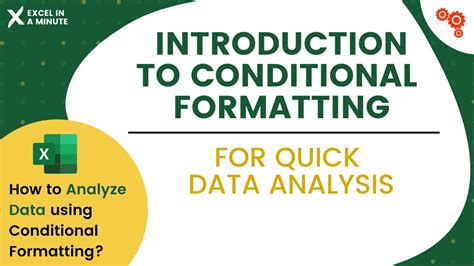 introduction to conditional formatting for quick data analysis by excel