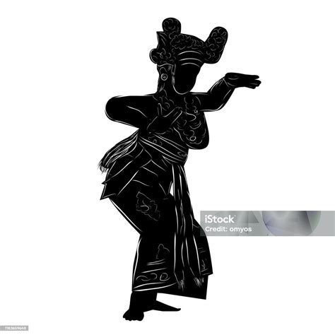 Eenvoudige Vector Hand Tekenen Schets En Silhouet Van Jonge Meisje
