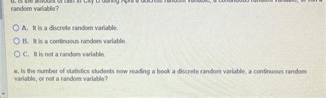 Solved Determine Whether The Value Is A Discrete Random Chegg