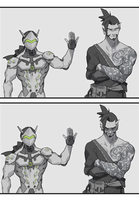 Genji Overwatch Гэндзи Hanzo Hanzo Хандзо Хандзо Шимада