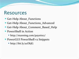 PowerShell Functions PPT