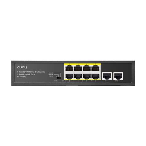 8 Port Fast Ethernet PoE 115W 2 Gigabit Switch
