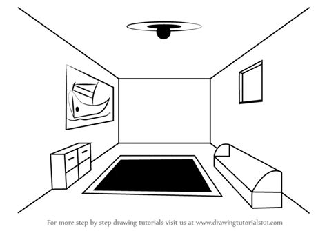 Learn How To Draw A Room Using One Point Perspective One Point
