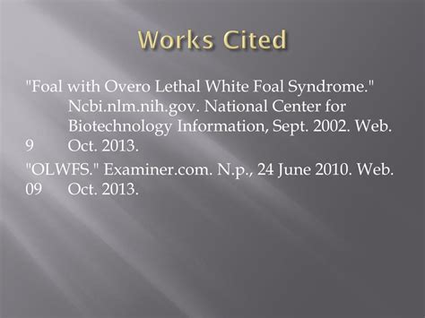 Ppt Overo Lethal White Foal Syndrome Powerpoint Presentation Free
