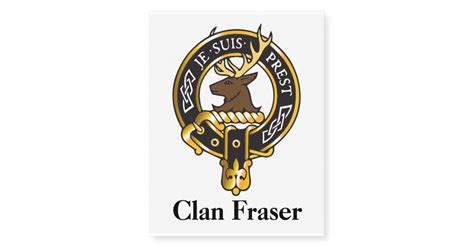Je Suis Prest Clan Fraser Crest Temporary Tattoos Zazzle