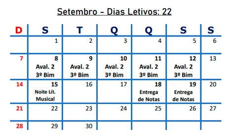 Dias Uteis Em Setembro