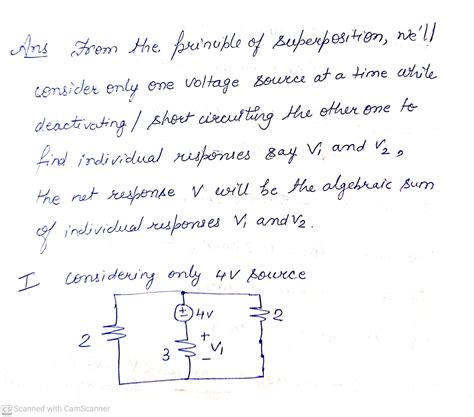 Solved 1 Use Superposition To Find V For The Circuit Shown In Figure