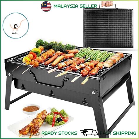 [wg] Portable Bbq Grill Outdoor Folding Barbecue Outdoor Charcoal Grill