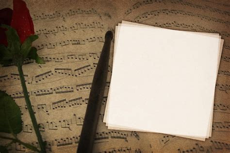 Premium Photo Music Notes On Fabric Texture Background With Copyspace