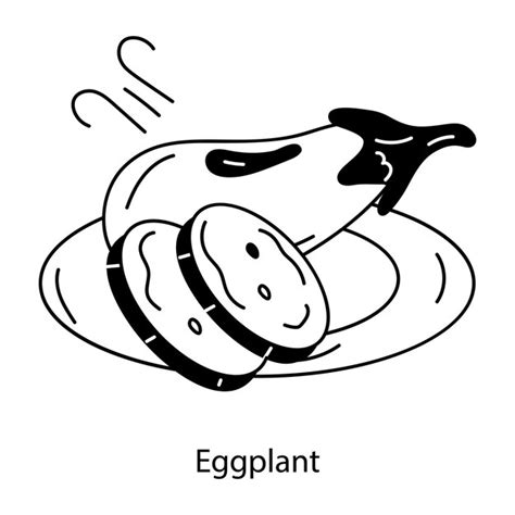 Premium Vector Check Out Doodle Icon Of An Eggplant