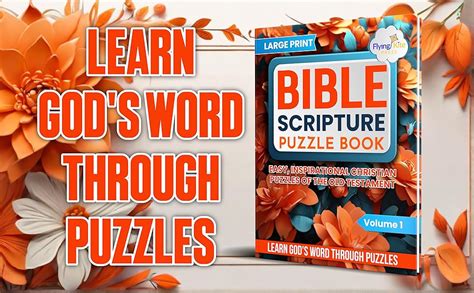 Bible Scripture Puzzle Book Easy Inspirational Christian Puzzles Of