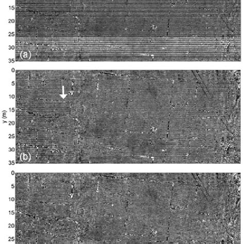 Gpr Profile Showing Ringing Noise A Raw Data B The Same Profile