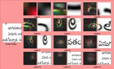 shows layer wise feature visualization of a single image for script