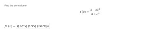 Find The Derivative Of Fx3ex3−xex