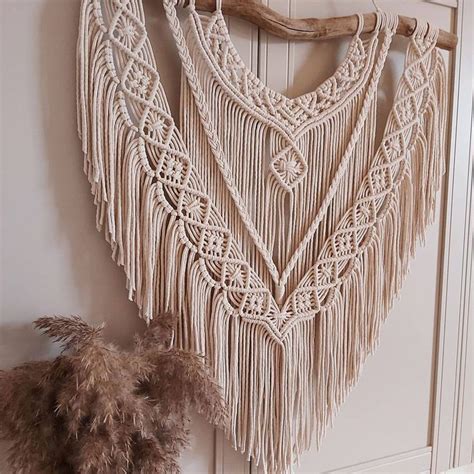Boho Macrame Wall Hanging With Tassels