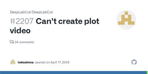 Cant Create Plot Video · Issue 2207 · Deeplabcutdeeplabcut · Github