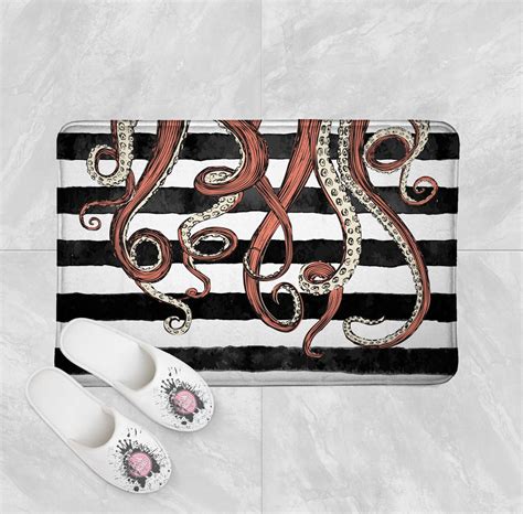 Octopus Tentacle Shower Curtains And Optional Bath Mats Ink And Rags