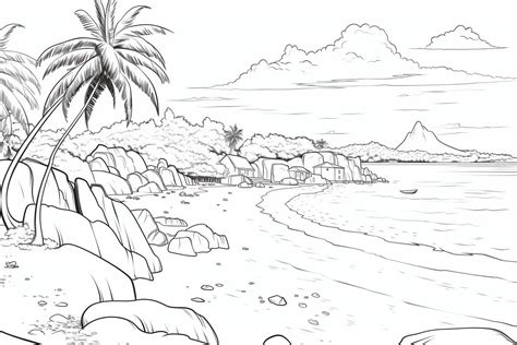 Flip Flops On The Beach Coloring Page Download Print Or Color Online