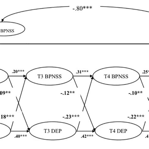Standardized Path Coefficients Of The Random Intercept Cross Lagged Download Scientific Diagram