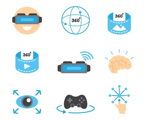 Set Of Augmented Reality Icons Vector Art And Graphics