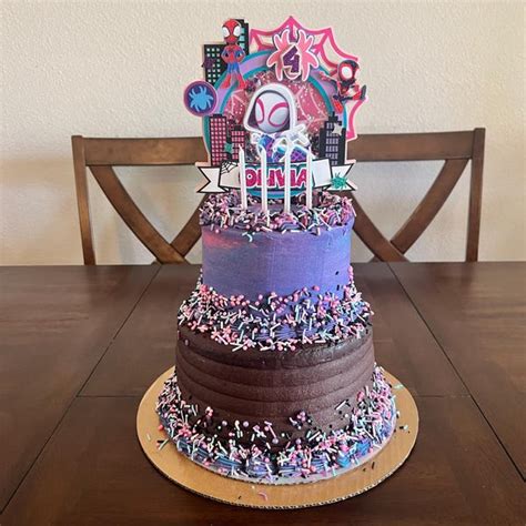 Ghost Spider Cake Topper Spider Gwen Cake Topper Amazing Spidey And Friends Topper Comic