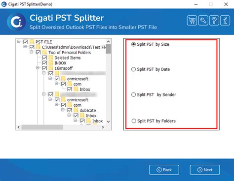 PST Splitter Tool To Manage Split Large PST Files