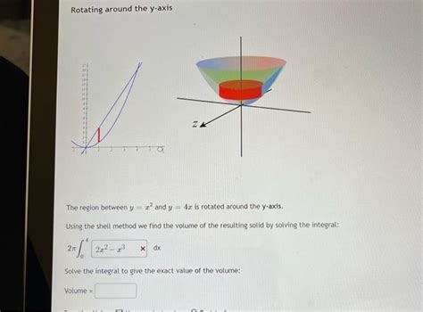 Solved Rotating Around The Y Axis The Region Between Y X2