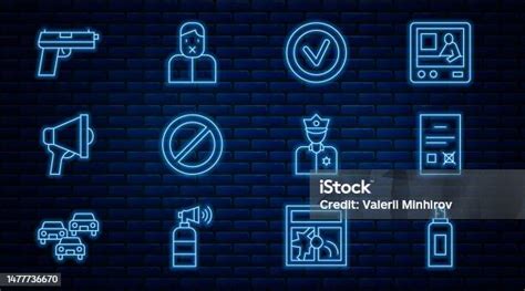 세트 라인 페인트 스프레이 캔 투표 문서 체크 표시 라운드 금지 확성기 권총 또는 총 경찰관 및 검열 및 자유 연설 아이콘 벡터 검열에 대한 스톡 벡터 아트 및 기타 이미지