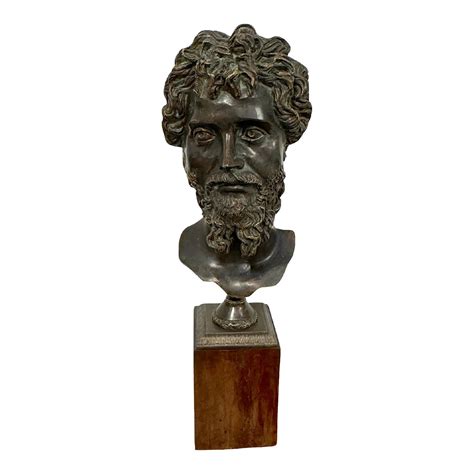 Grand Tour Roamn Style Bronze Bust Of A Man Chairish
