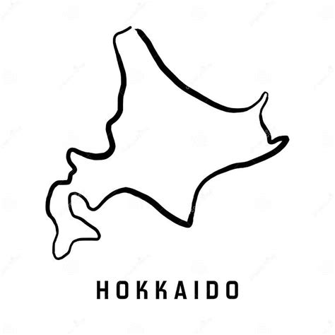 北海道岛屿简略轮廓图 向量例证 插画 包括有 简化 简单 国界的 符号 空白的 分级显示 等高 261706359