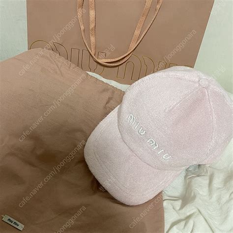 새상품 정품 21 Ss 시즌 미우미우 핑크 볼캡 기타 수입명품 중고나라