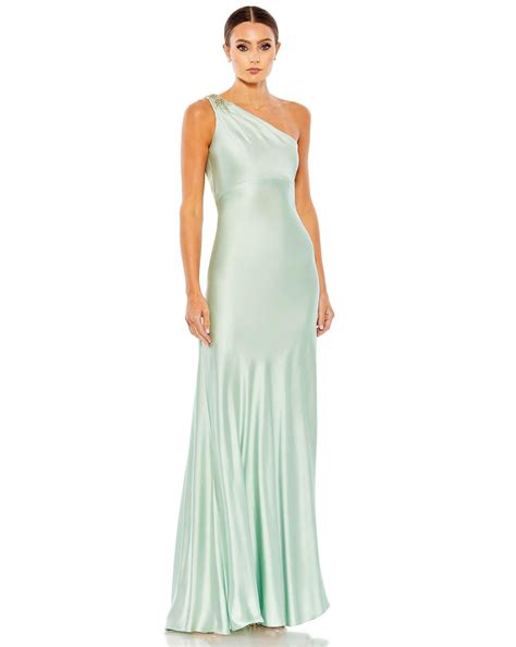 Pink Mac Duggal 68046 Long One Shoulder Formal Prom Gown For 358 0