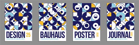 바우하우스 스타일의 기하학적 벡터 포스터 및 표지 광고 시트 레이아웃 기술 엔지니어링 스타일 모양 기계 브로셔 또는 책 표지 A4 용지에 대한 스톡 벡터 아트 및 기타