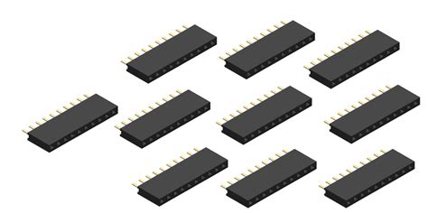 female header 10 pin 2 54mm 10 stuks opencircuit