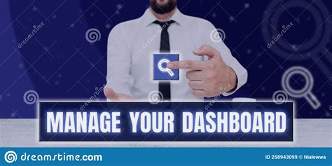 Hand Writing Sign Manage Your Dashboard Concept Meaning Web Landing Page To Manage Business