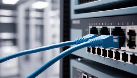 Modern Network Setup Showcasing Routers And Ethernet Connections Premium Ai Generated Image