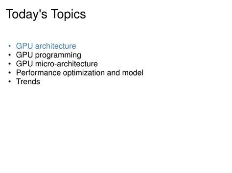 ppt graphics processing unit gpu architecture and programming