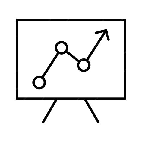 Premium Vector Statistic Presentation Button Icon Outline