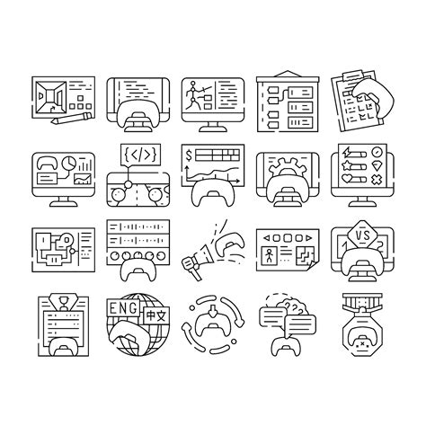 Game Development Software Icons Set 48357191 Vector Art At Vecteezy