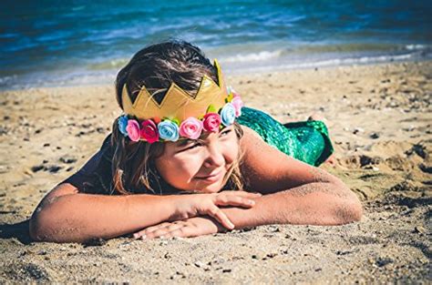 Girls Birthday Flower Crown Felt Gold Pink Princess Faux Leather Gold