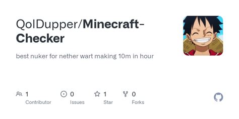 Github Qoldupper Minecraft Checker Best Nuker For Nether Wart Making M In Hour