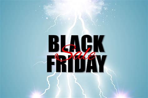 블랙 프라이데이 판매의 일러스트레이션 할인 광고 금지의 배경에 번개 2019년에 대한 스톡 벡터 아트 및 기타 이미지 2019년 2020년 3차원 형태 Istock